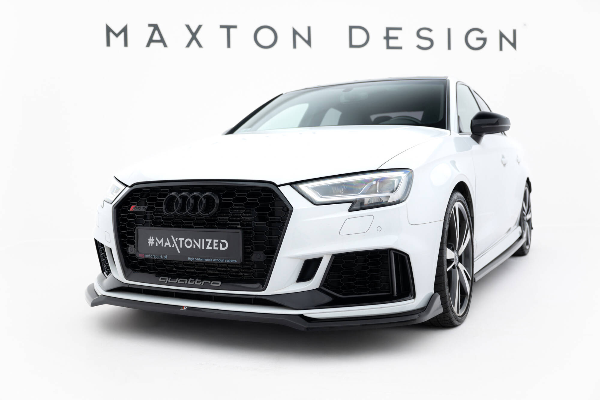 Audi RS3 8V (Facelift) Sedan 2017-2020 Frontsplitter V.4 Maxton Design ...