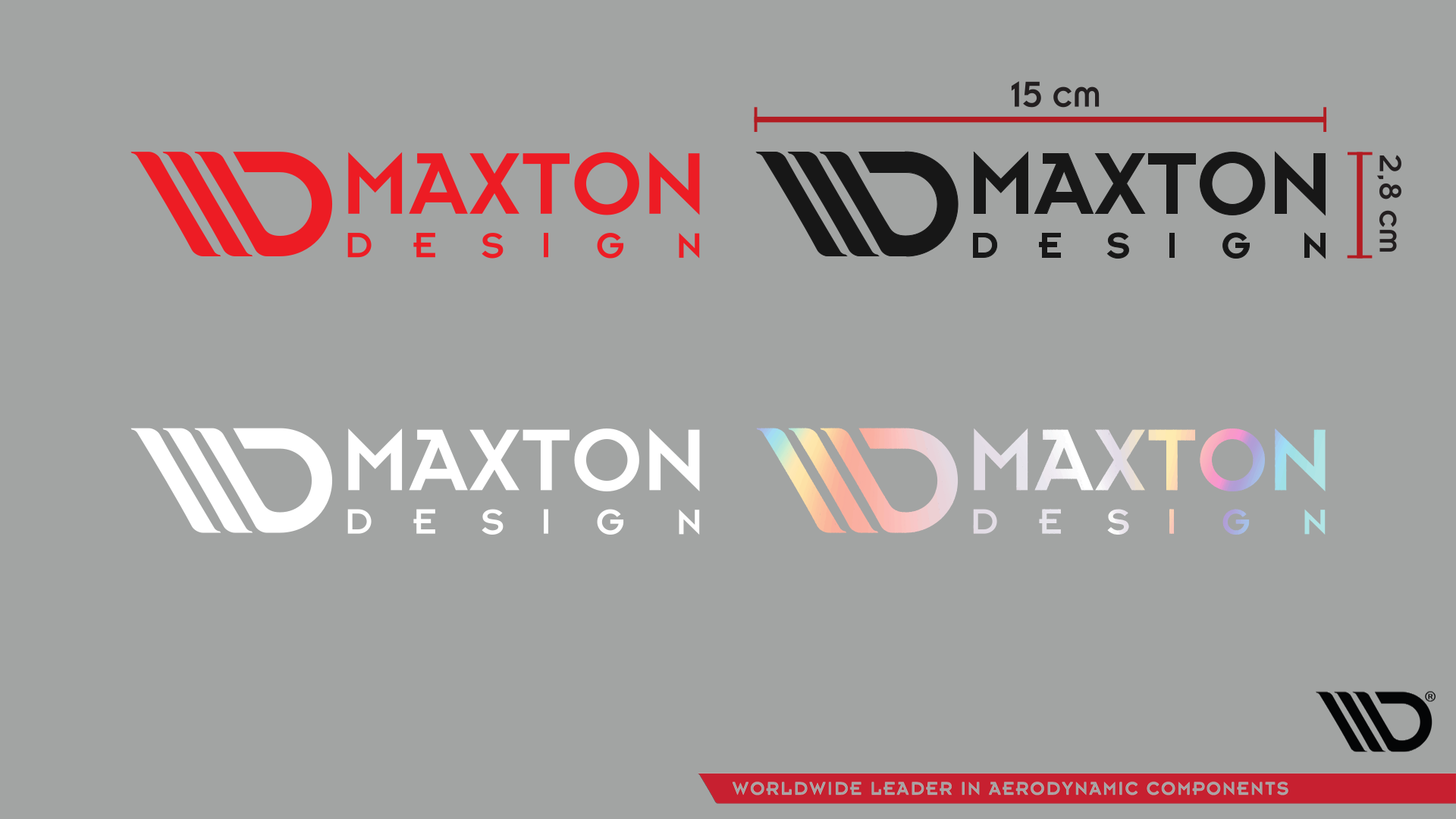Maxton Dekal Red 05 Liten Logo Dekal 15x2,8cm red Maxton Design