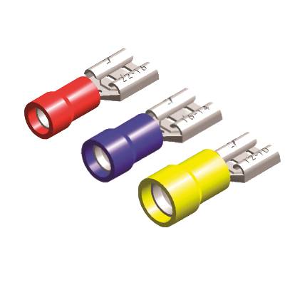 Kabelskor "Hona6,3mm - Blå (10st) QSP Products | DDESIGN