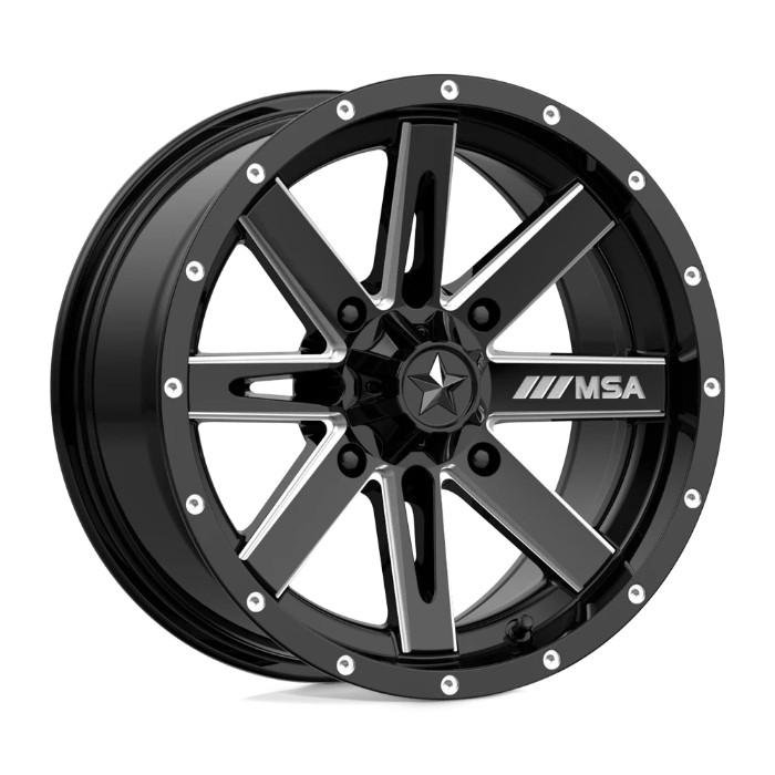 MSA Offroad Wheels Boxer 15X7 ET10 4X137 112.00 Gloss Black Milled
