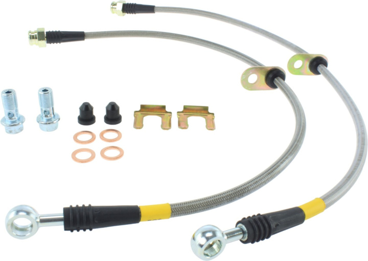 950.44034 Toyota / Subaru Främre Stålomspunna Bromsslangar Stoptech ...