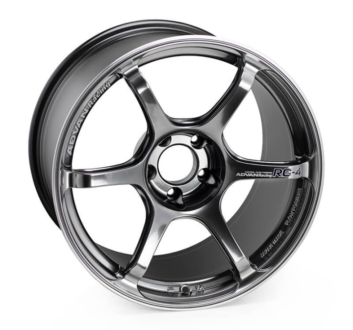 Advan RG-4 18x8.5 +50 5x114.3 Racing Hyper Black & Svarvad Kant Fälg ...