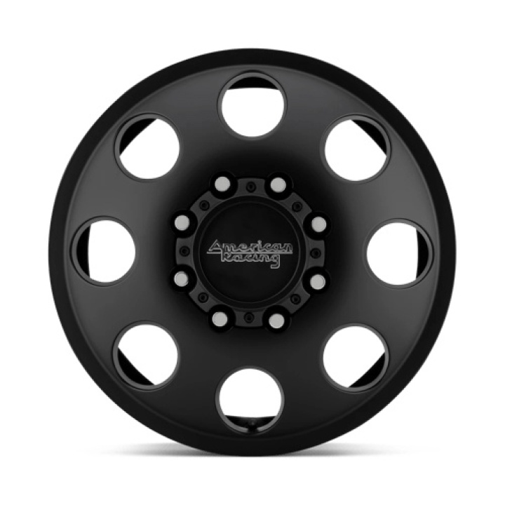 American Racing Baja Dually 17X6.5 ET111 8X200 142.00 Satin Black - Front