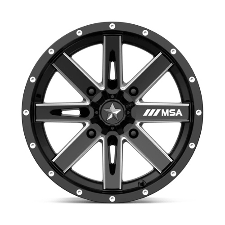 MSA Offroad Wheels Boxer 15X7 ET10 4X137 112.00 Gloss Black Milled